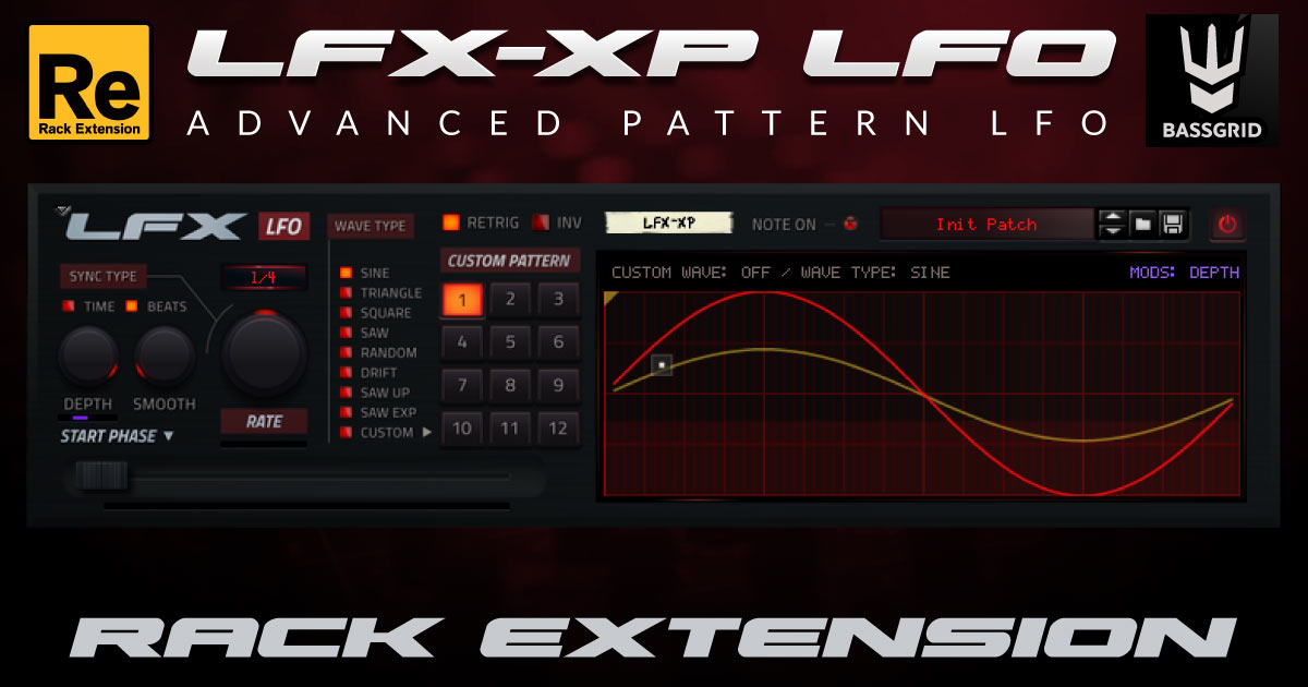 LFX-XP | Advanced Pattern LFO | Reason Rack Extension | BASSGRID